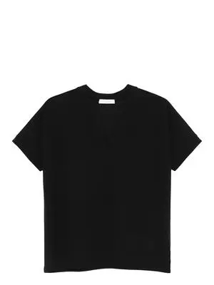 ZANONE Cotton V-neck T-shirt - Black
