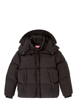 DIESEL® Padded Jacket With Hood - Black
