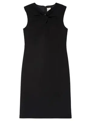 Calvin Klein Scuba Crepe Knotted Sheath Dress - Black