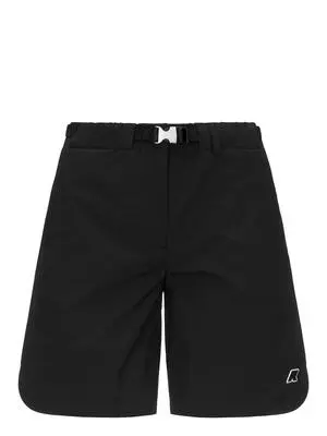 K-WAY Polyester Belted Logo Shorts - Black