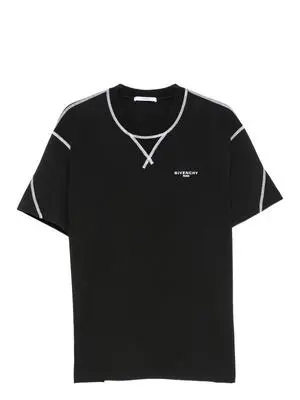 Givenchy Couture Seam Contrasted Stitch T-shirt - Black