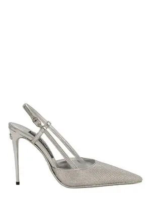 Dolce & Gabbana Lollo Slingback Rhinestone High Heel - Metallic
