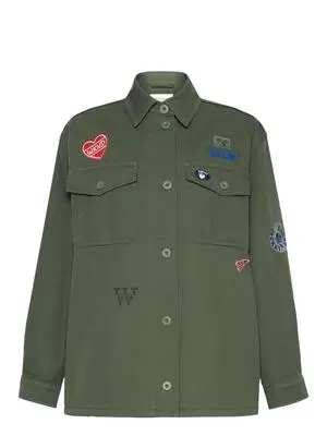 WEEKEND Oversized Patch Embellished Shirt Jacket - Black