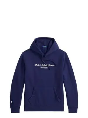 Polo Ralph Lauren Cotton Hooded Sweatshirt With Embroidered Logo - Blue