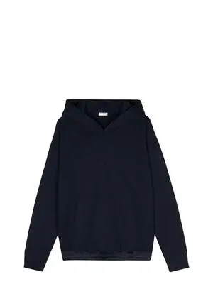 Saint Laurent Embroidered Organic Cotton Hoodie - Blue