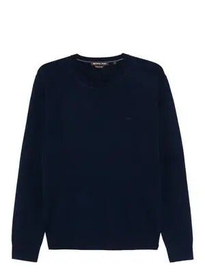 Michael Kors Merino Wool Crew Neck Sweater - Blue