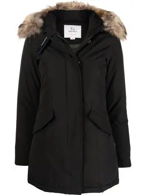 Woolrich Arctic Parka With Removable Fur Trim - Black