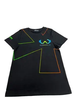 WHO`S WHO Who's Who Graphic Print Cotton T-shirt - Black