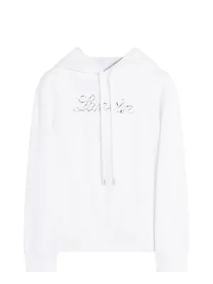 LANVIN Sequined Logo Hoodie - White