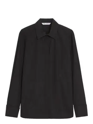 Max Mara Stretch Cotton Crepe Shirt - Black