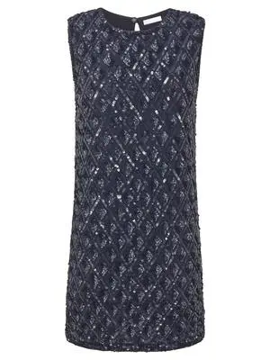 P.a.r.o.s.h Sequin Embellished Mini Dress - Blue