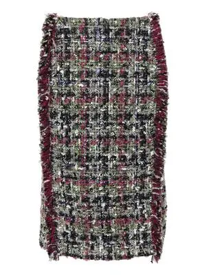 Etro Skirt With Frayed Hem - Multi