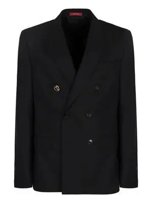 Gucci Double Breasted Blazer - Black