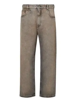 Fendi Faded Straight Leg Jeans - Gray