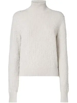 Fendi Wool And Cashmere Turtleneck Sweater - Gray