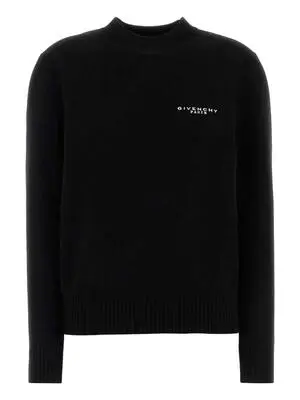 Givenchy Crew Neck Fine Knit Sweater - Black
