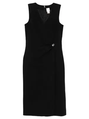 Calvin Klein Stretch Crepe Hardware Dress - Black