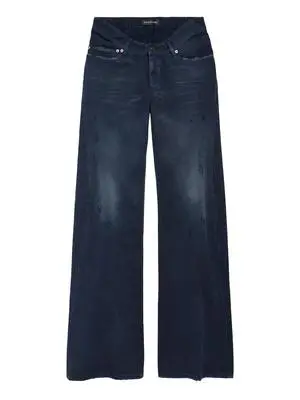 Balenciaga Curved Waist Pants - Blue