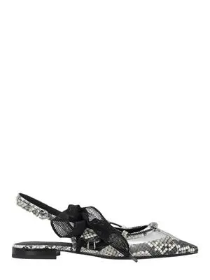 Pinko Gianira 30 Flat Pumps With Bow Detailing - Black