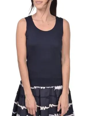 GRAN SASSO Cotton Tank Top - Blue