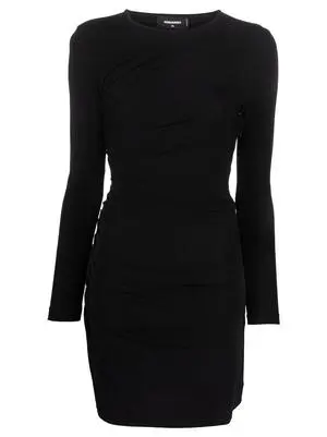 Dsquared2 Long Sleeve Ruched Dress - Black