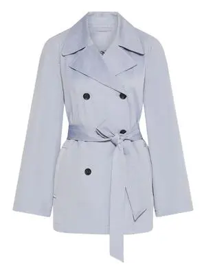 Marella Double Breasted Trench Coat - Blue