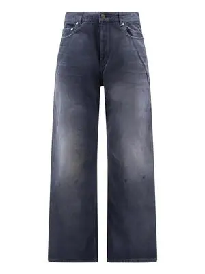 Balenciaga Curved Knee Pants - Blue
