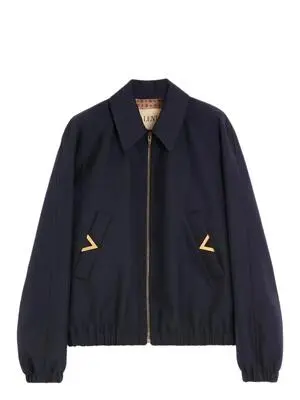 Valentino Garavani Jacket With Golden Zip Detail - Blue