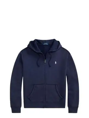 Polo Ralph Lauren Full Zip Hoodie With Logo - Blue