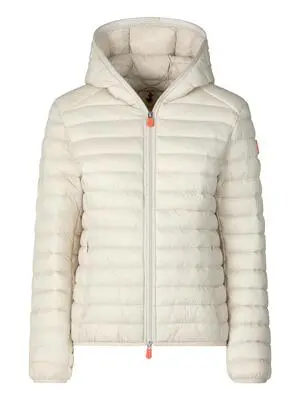 SAVE THE DUCK Daisy Puffer Jacket With Hood - Beige