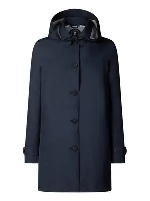 SAVE THE DUCK April Hooded Coat - Blue