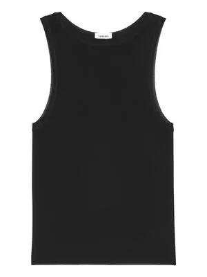 Saint Laurent Ribbed Tank Top - Black