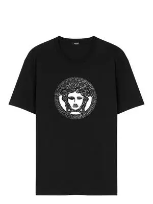 Versace Medusa Embroidery T-shirt - Black
