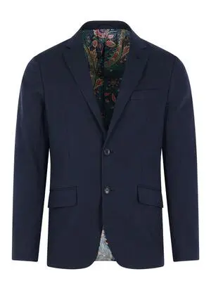 Etro Roma Jacket With Paisley Interior - Blue