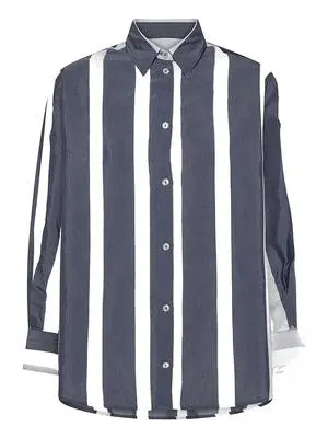 CRUNA Yvonne 2622 Striped Shirt - Black