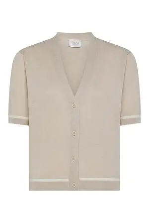 CRUNA CRUNA 'Grace 2653 122' Cardigan Beige