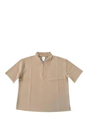 CALVIN KLEIN Calvin Klein Tailored Knit Collar Zip Top