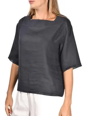 GRAN SASSO Blouse With Square Neckline - Blue