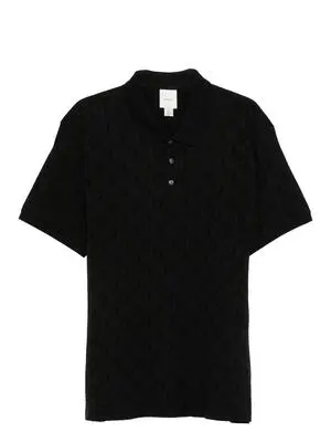 Calvin Klein Ss Dbl Mercerized Emblem Jacquard - Black