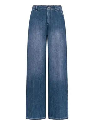 SEVENTY VENEZIA Wide Leg Jeans - Blue