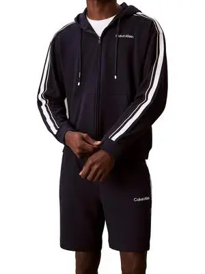 Calvin Klein Tape Zip-up Hoodie - Blue