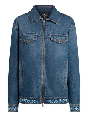 Etro Embroidered Denim Jacket - Multi