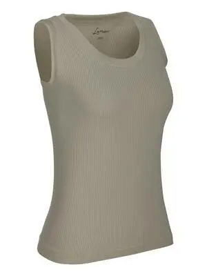 LAMUNT Nadia Seamless Ribbed Tank - Brown