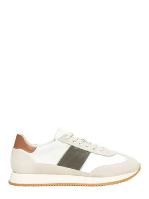 NEROGIARDINI Lace Up Leather Sneakers - Beige