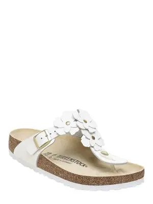 BIRKENSTOCK Gizeh Floral Sandals - White