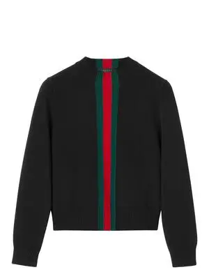 Gucci Striped Knit Pullover - Black