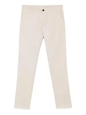 Incotex Tapered Cotton Blend Trousers - Beige