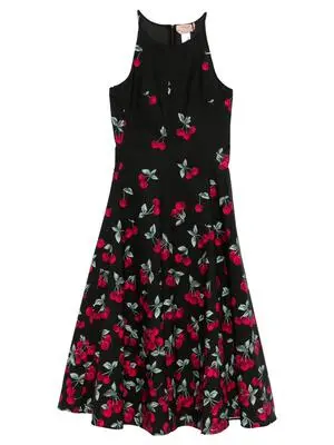 TWINSET Printed Midi Dress With Cherry Motif - Multi