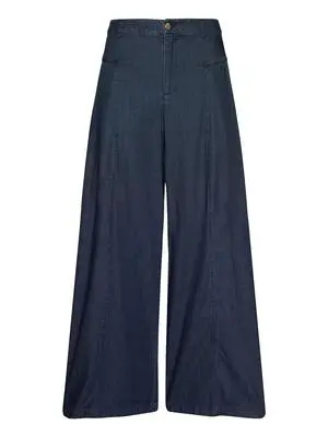 ELENA MIRO` Wide Leg Jeans - Blue