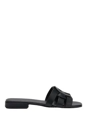 Furla Leather Strappy Sandals - Black